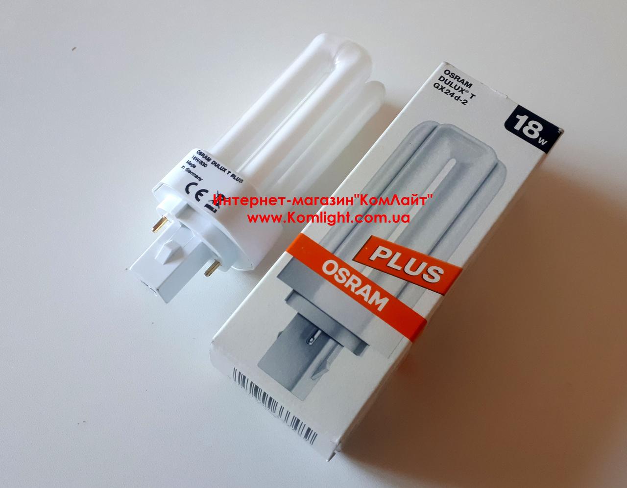 Лампа OSRAM DULUX T PLUS 18W/830/2P GX24d-2: продажа, цена в Киеве. Лампочки от "Інтернет ...