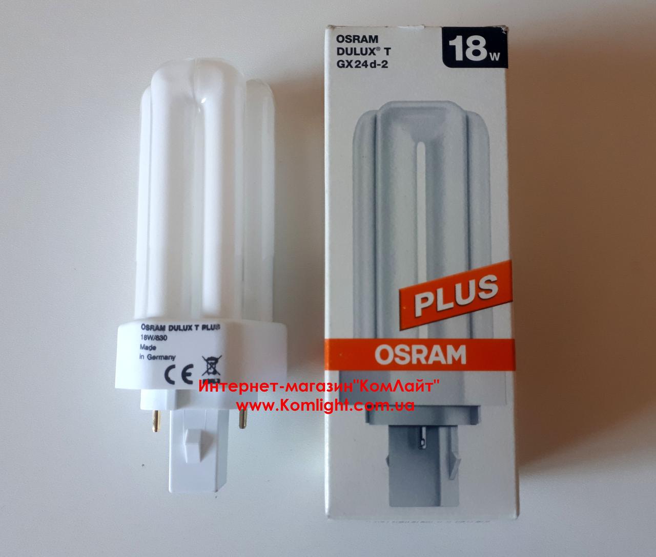 Лампа OSRAM DULUX T PLUS 18W/830/2P GX24d-2: продажа, цена в Киеве. Лампочки от "Інтернет ...