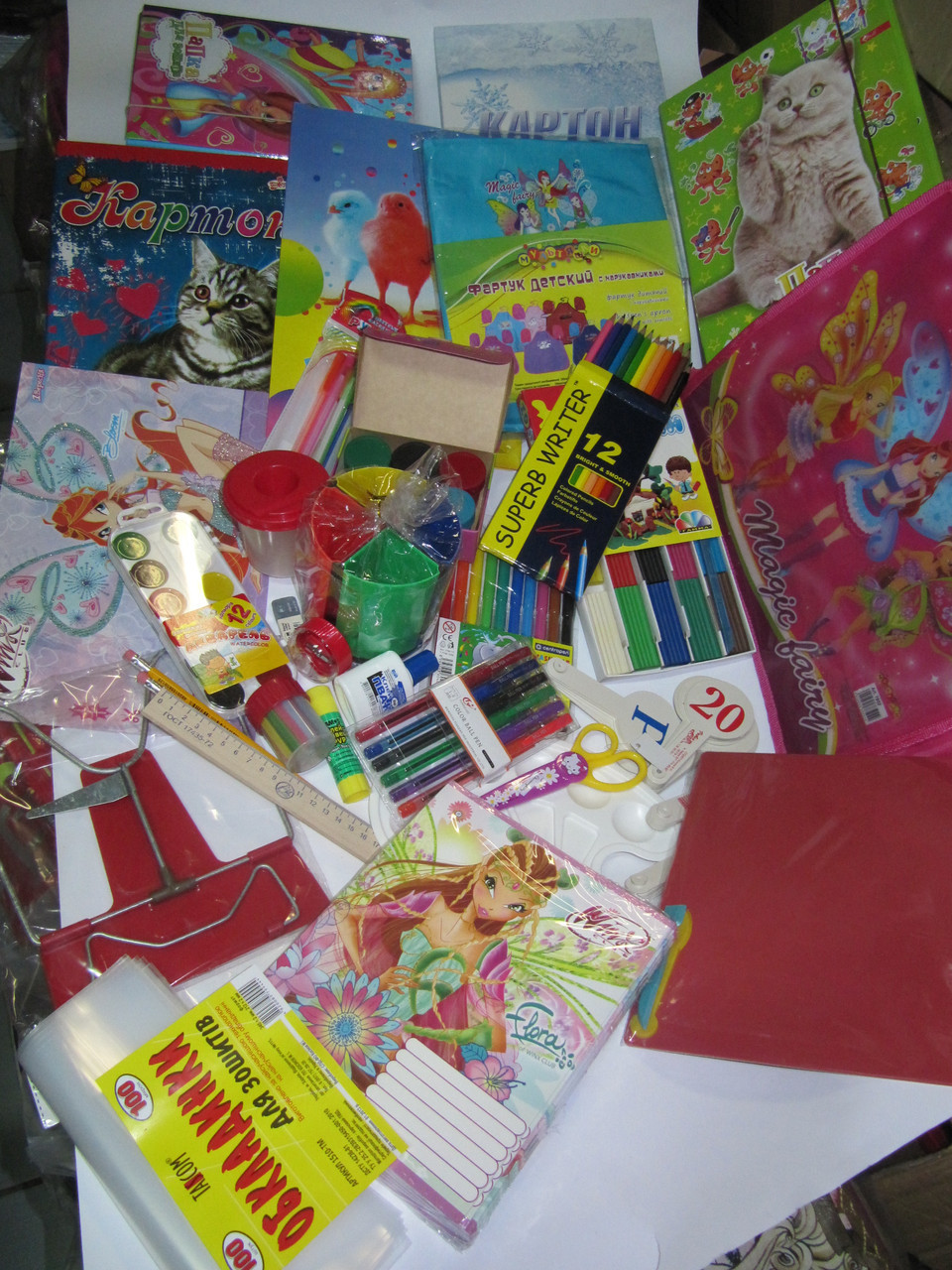 Комплект канцтоваров для первоклассника для девочки набор канцелярии ...