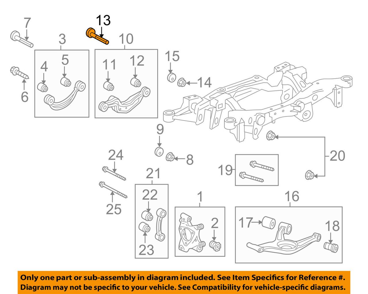 Болт M14 заднього важеля розвальний (з ексцентриком) GM 13251096 OPEL ...