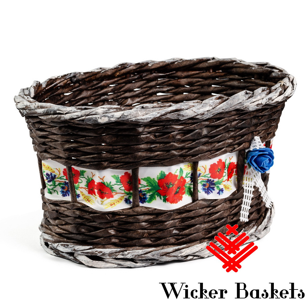 Корзинка овальна плетена ручної роботи Id 804049881 цена 260 ₴ купить на Prom Ua