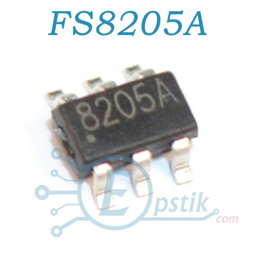 FS8205A (8205A) транзисторная сборка 20V 6A dual N-channel mosfet SOT23 ...