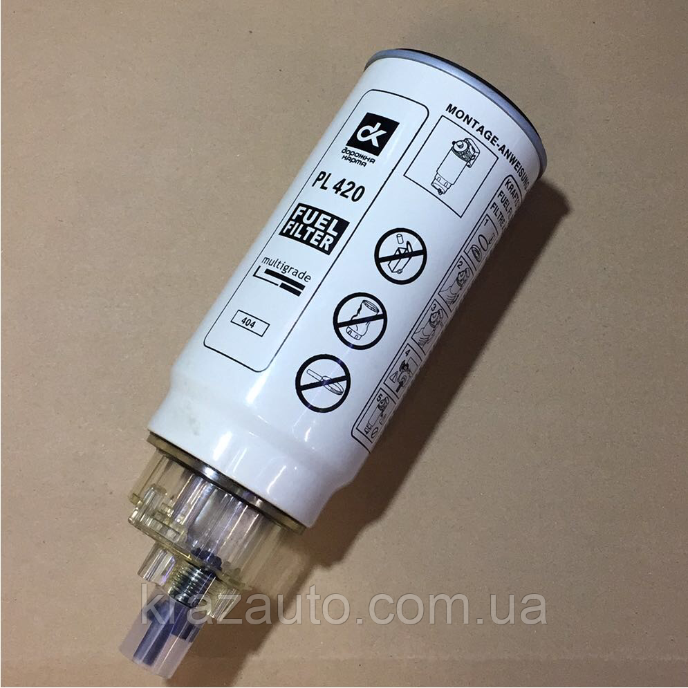 Елемент паливного фільтра з кришкою-відстійником DAF, КАМАЗ, МАЗ PL-420 ...