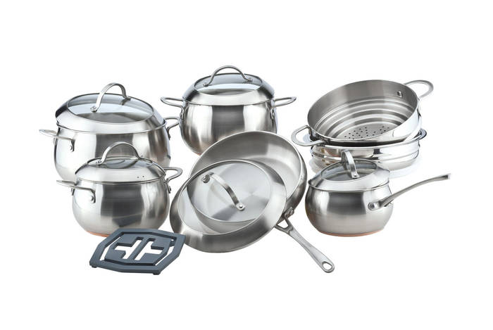 Набор посуды Vinzer Fine Majestic 14 предметов нержавейка (89035 Vinzer ...