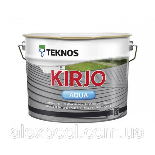 Teknos Kirjo Aqua 9 л База 3 водоразбавляемая полуматовая алкидная краска, цена: 5475 ₴, купить ...