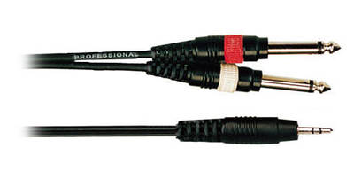 Кабель инструментальный SKBB317 2 x 1/4"-1/8'' TRS, 3 метра, цена: 233 ...