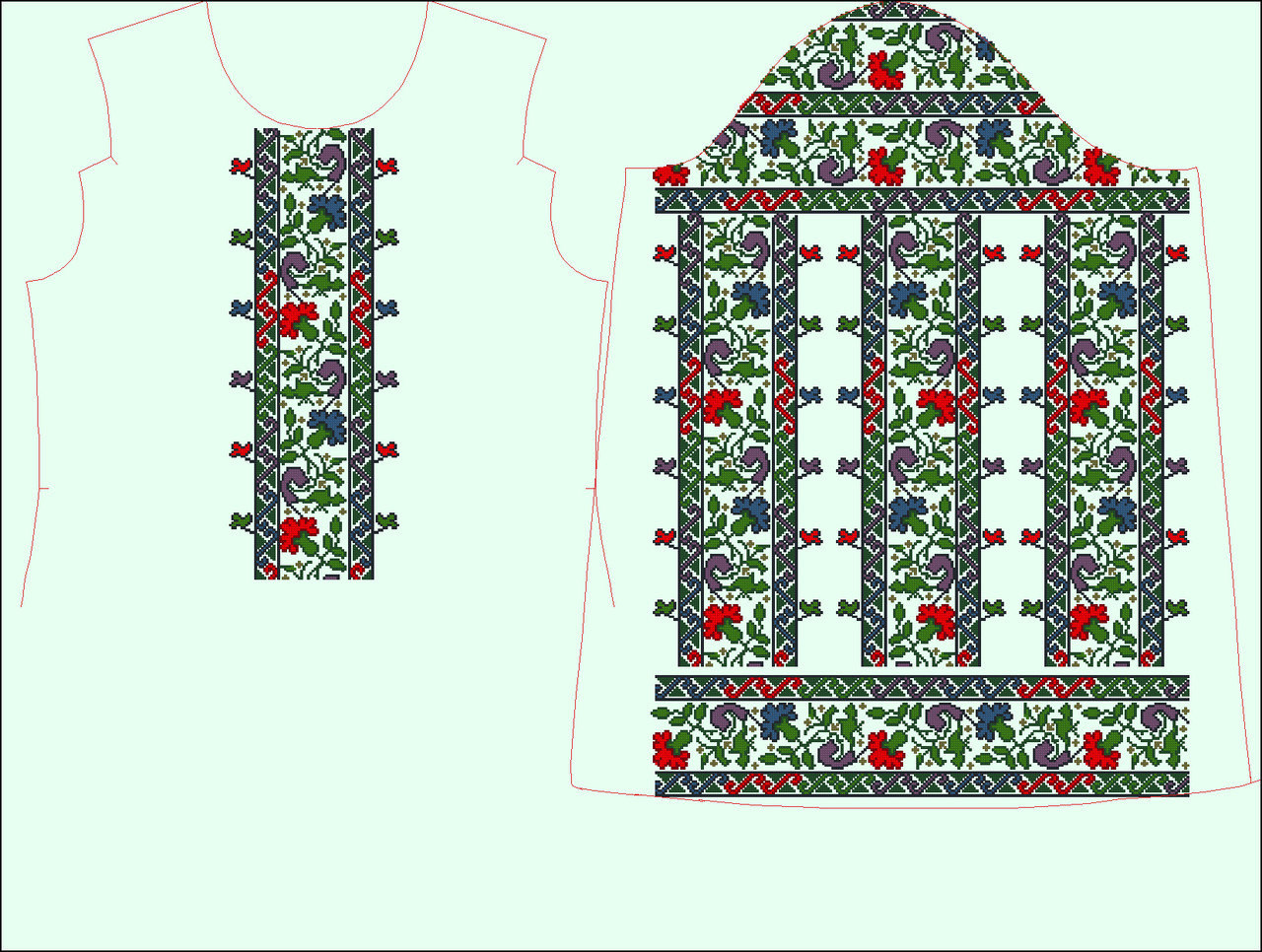 Вишиванка жіноча . Схема PDF, xsd, dst, pes, jef, hus, ціна 200 грн ...