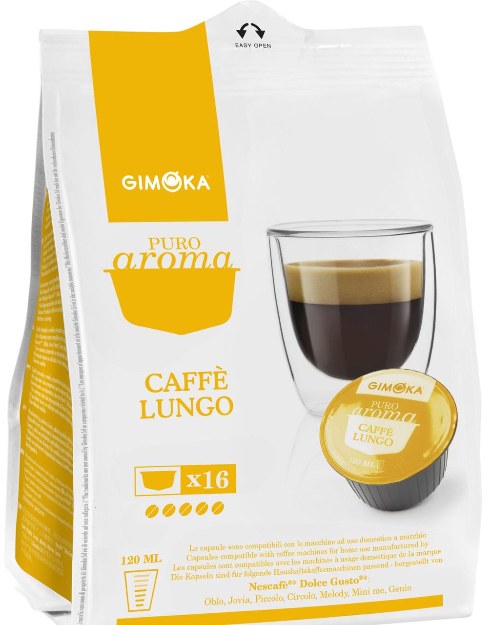 Кофе в капсулах Dolce Gusto Nescafe Gimoka Lungo 16 шт Италия Нескафе ...