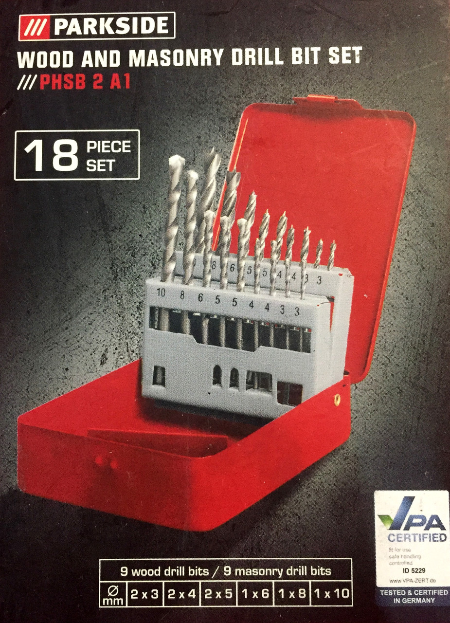 Набор сверл Parkside 18 set (по дереву и бетону) Германия: продажа ...