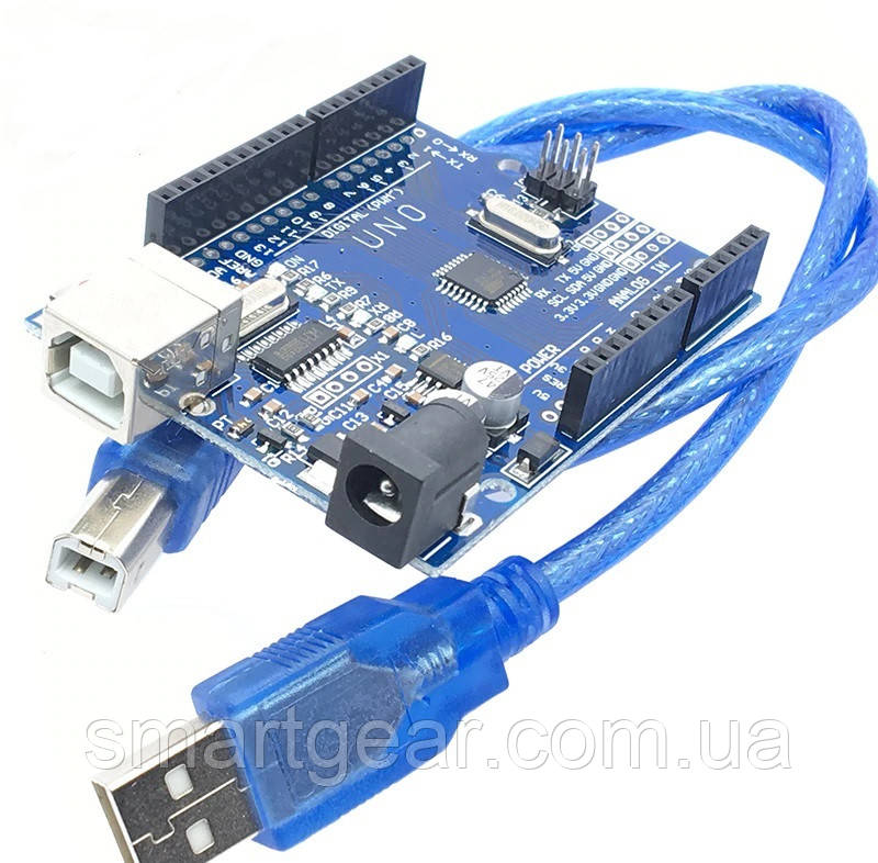 Купить Arduino Uno R3 Atmega328p Ch340g с кабелем 26 см по лучшей