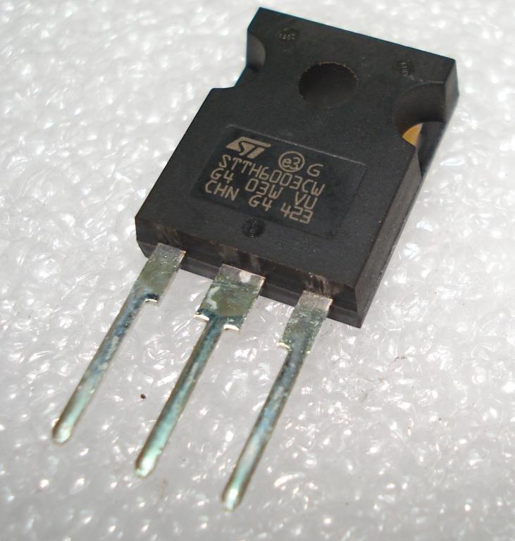 Диод быстродействующий STTH6003CW 300В, 30А, 55нс TO-247: продажа, цена ...