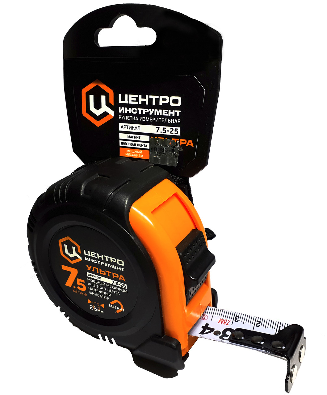 Рулетка измерительная Центроинструмент, Ультра, 7.5 м, 25 мм (7,5M-25MM ...