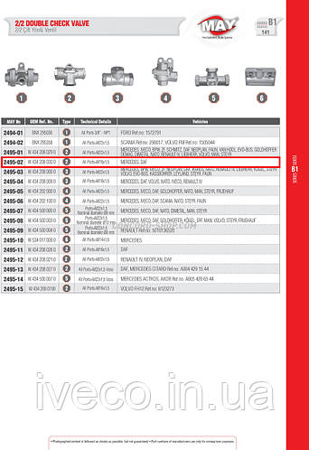 Купити Клапан двомагістральний MB, DAF 1619672 ST30052 4342080300, ціна ...