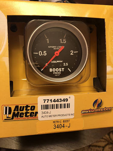 Датчик буста Autometer 0-2.5 кг/см2 3404-J метрический 67мм (ID ...