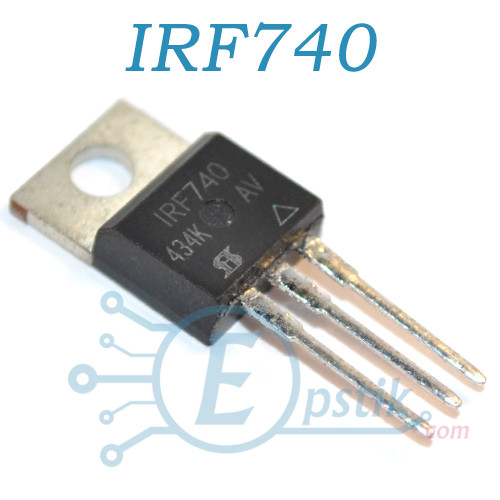 Оригинал IRF740 MOSFET транзистор N-канал 400В 10А TO220: продажа, цена ...