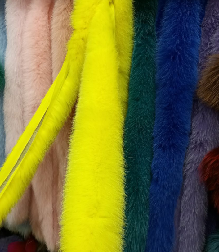 Опушка із шкіри песця жовта 80 см (ID#839578510), ціна: 1200.60 ...