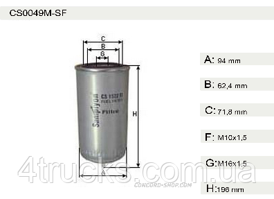 Фільтр паливний Iveco EUROCARGO STRALIS TRAKKER ASTRA фільтр сепаратор ...