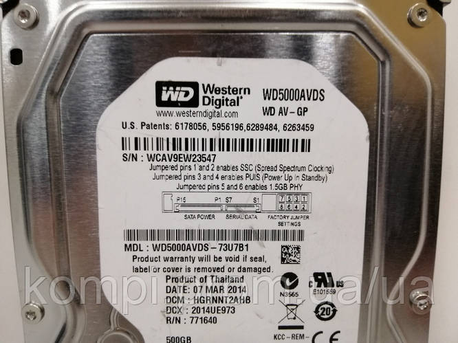 Купить HDD Жорсткий диск Western Digital Caviar Green 500GB 5400rpm 32MB 3.5 SATA II 3.5 ...