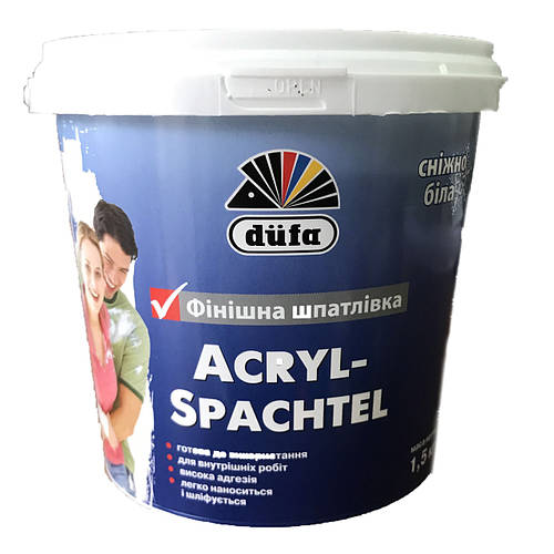Шпаклівка фінішна Dufa Acryl-Spachtel 1,5 кг (ID#434161402), цена: 76 ...