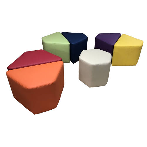 Купить Комплект детских пуфиков Ромашка 7 шт. Пуфы для детского сада ...
