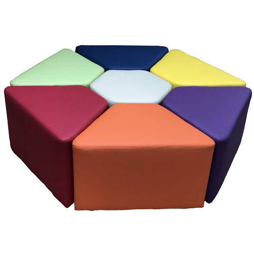 Купить Комплект детских пуфиков Ромашка 7 шт. Пуфы для детского сада ...
