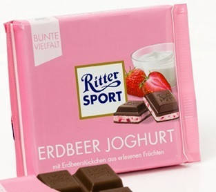 Купити Шоколад молочний Ritter Sport Erdbeer Joghurt (Ріттер Спорт із ...