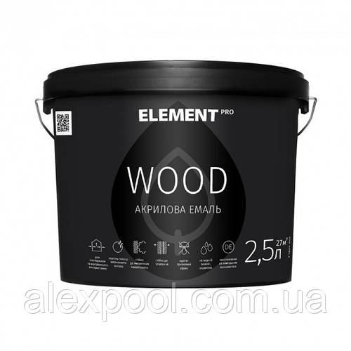 ELEMENT PRO WOOD 2,5 л Акриловая эмаль для дерева (ID#854582886), цена ...