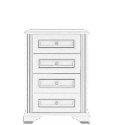 Комод в спальню з ДСП та МДФ 4S_60 Вайт Gerbor, цена 4590 грн — Prom.ua (ID#855261300)