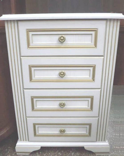 Комод в спальню з ДСП та МДФ 4S_60 Вайт Gerbor, цена 4590 грн — Prom.ua (ID#855261300)