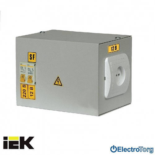 Ящик з понижуючим трансформатором ЯТП-0,25 (2 автомати) 220В 24В УХЛ4 IP30 ІЕК(IEK), ціна 1422. ...