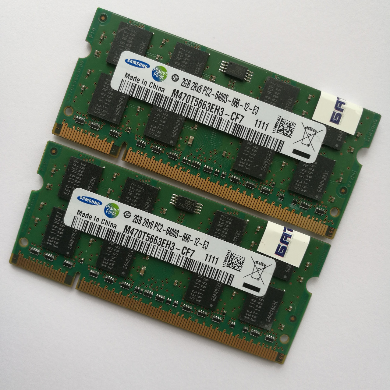 Пара оперативной памяти для ноутбука Samsung SODIMM DDR2 4Gb (2Gb+2Gb ...