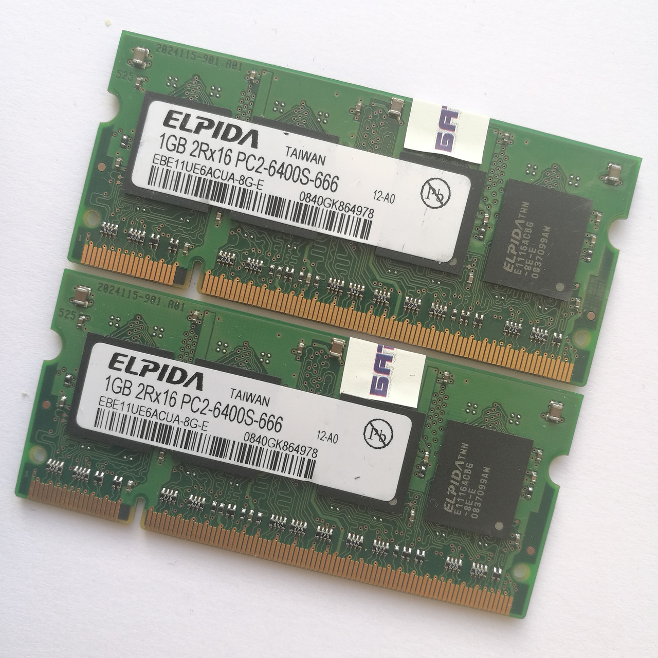 Оперативная память для ноутбука Elpida SODIMM DDR2 2Gb (1+1) 800MHz ...