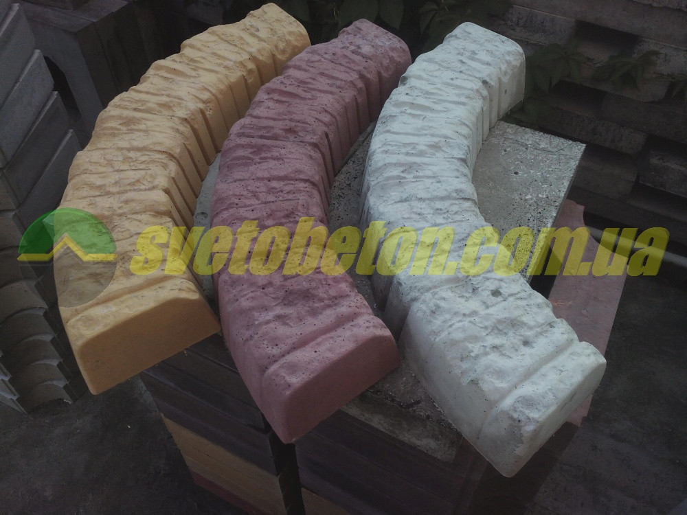 Круглый бордюр поребрик для создания круглых клумб цветников, элемент ...