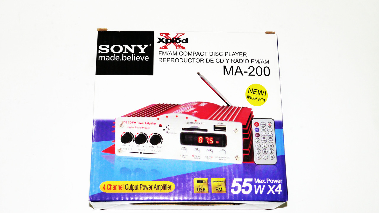 MA-200 Усилитель звука USB + Mp3 4*55W: продажа, цена в Одесской ...