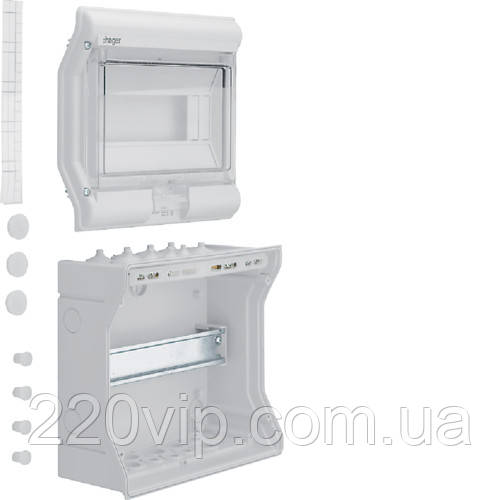 Щит пиловологостійкий 10 модулів IP65 Hager VECTOR VE110D, бокс Хагер ...