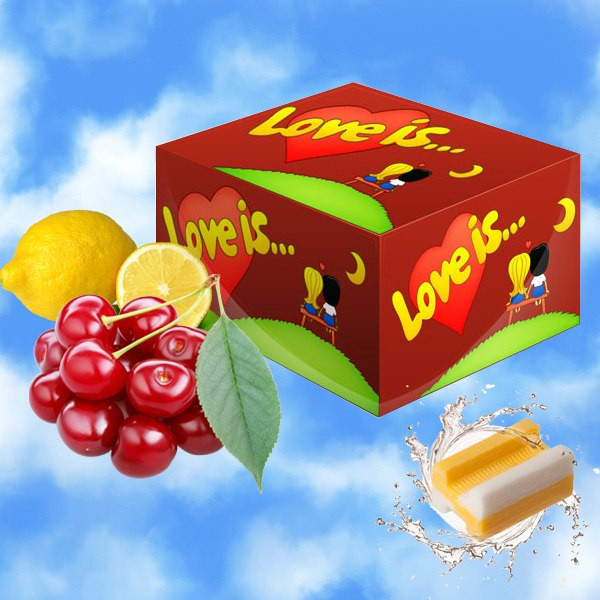 Жевательная жвачка Love is, жвачки лове ис Вишня и Лимон, цена 220 грн ...