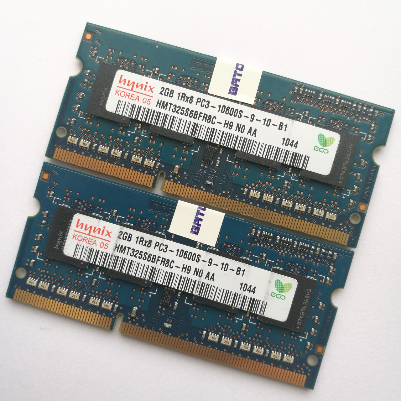 Оперативная память для ноутбука Hynix SODIMM DDR3 4Gb (2Gb+2Gb) 1333MHz 10600s (HMT325S6BFR8C-H9 ...