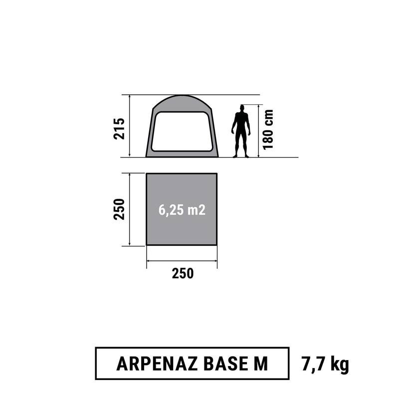 Купить Шатёр Arpenaz Base M QUECHUA на 8 мест с дверями и окнами, цена ...