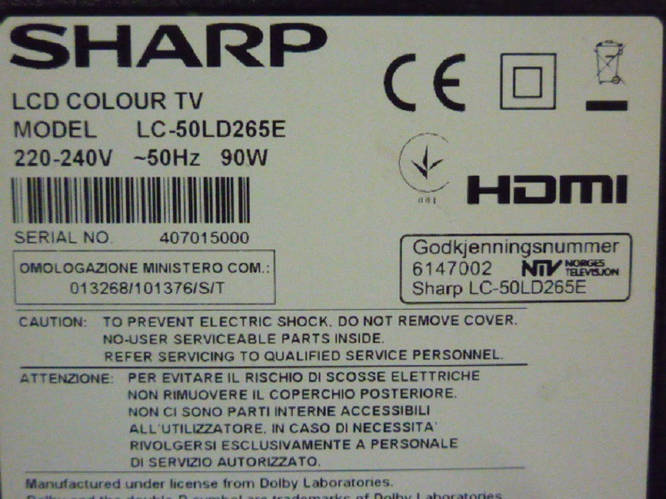 T-Con T500HVD02.0, блок питания 715G6635-P01-000-003S, пульт ДУ GJ220, от LED TV Sharp LC ...