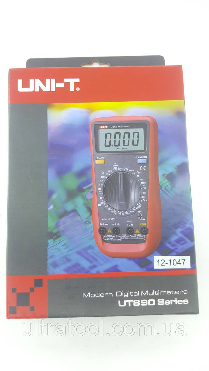 Мультиметр універсальний UNIT UT-890C, цифровий тестер з температурою ...