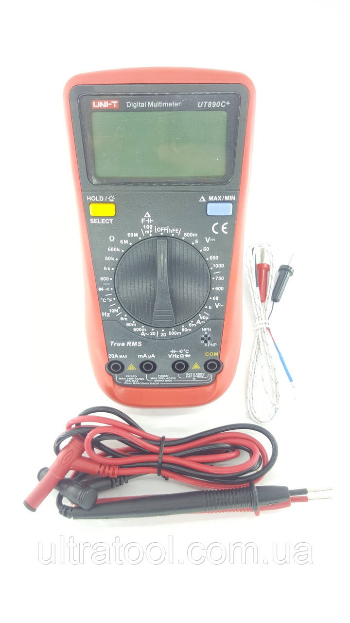 Мультиметр універсальний UNIT UT-890C, цифровий тестер з температурою ...