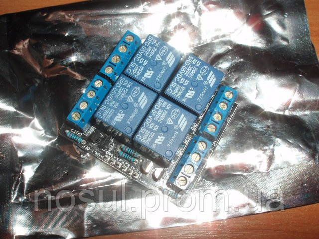 Модуль реле чотирьохканальний для Arduino 5V 4-Channel Relay Module ...