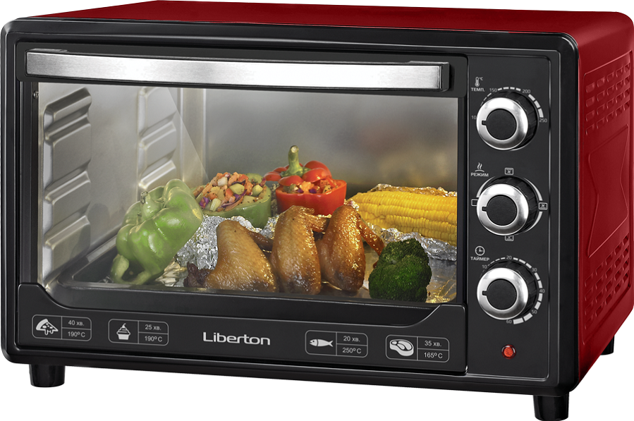 Электропечь LIBERTON LEO-380 Red 38 л. 1600 Вт. (ID#868778543), цена ...