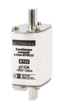 Предохранитель плавкий e.fuse.NT00.32, габарит 00, 32А, цена 114 грн ...