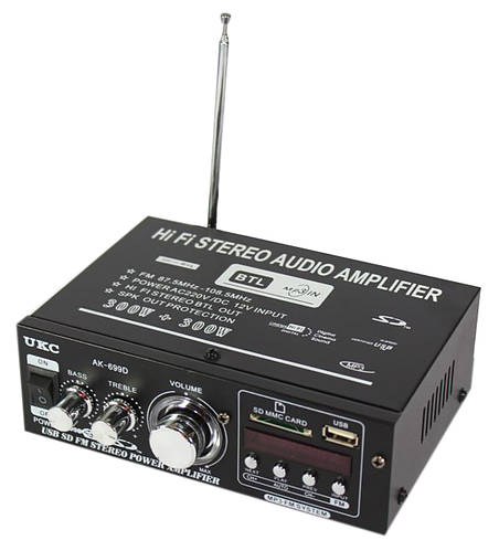 Усилитель звука UKC AK-699D с встроенным радио FM MP3 USB 2x300, цена ...