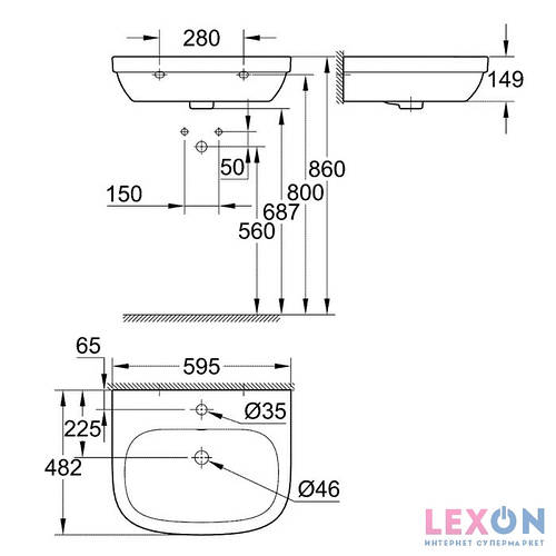 Раковина Grohe Euro 39335000, цена 4635 грн — Prom.ua (ID#866379052)