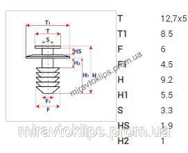 Купити Кріплення ущільнювачів дверей з вузькою капелюшком Seat Leon ...