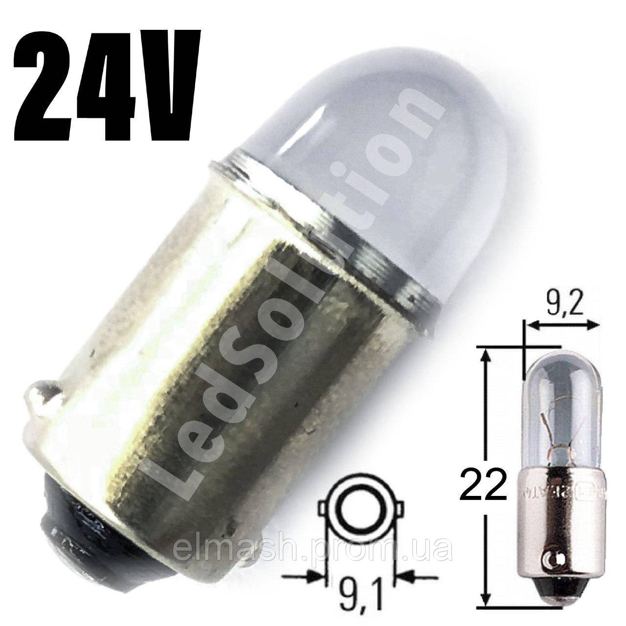 Лампа LED 24V T4W (BA9s) 2smd 2835 Osram Пуля 28Lm ЖЕЛТЫЙ — Купить ...