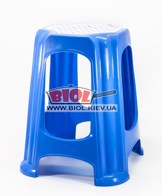Табурет пластиковый большой 37х37х45см Горизонт (цвет - синий) GR-05024 ...
