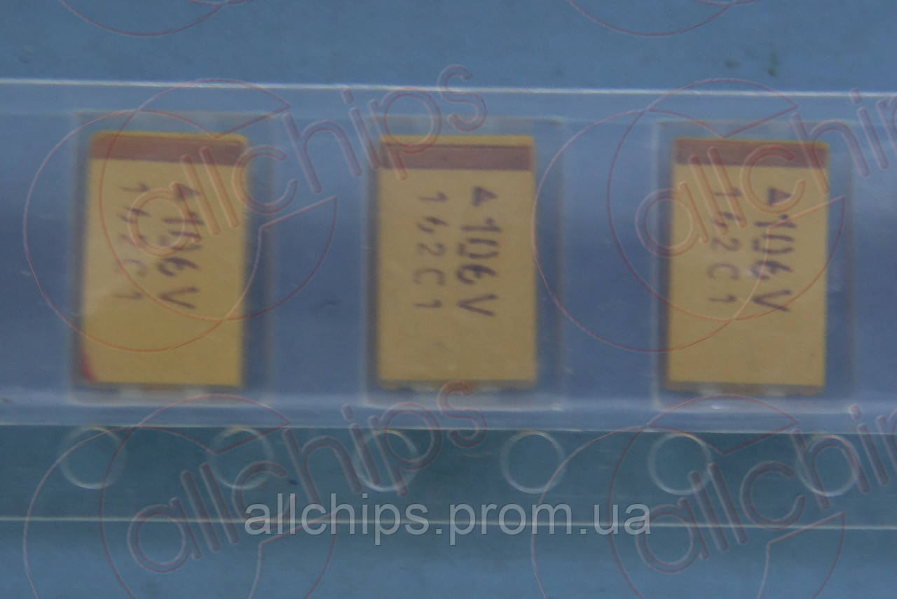 Купити Танталовий конденсатор (106) 10мкф 35В 20% Size-D, ціна 64.78 ...